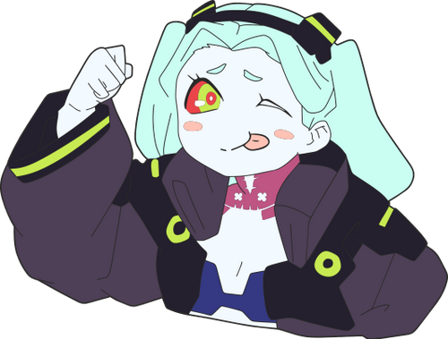 Rebbeca - Cyberpunk Edgerunners - Layered Vector - Digital Files ...