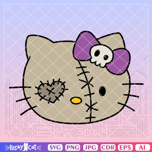 Kitty Halloween 7 - Hello Kitty - Layered Vector - Digital Files ...