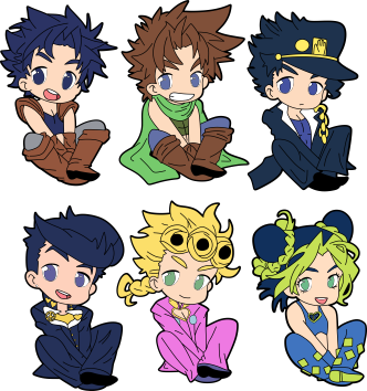 Jojo Chibi Bundle - Layered Vector - Digital Files | Lucky Cat