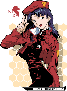 Misato Katsuragi - Evangelion - Layered Vector - Digital Files | Lucky Cat