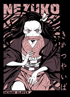Nezuko - Demon Slayer - Layered Vector - Digital Files | Lucky Cat