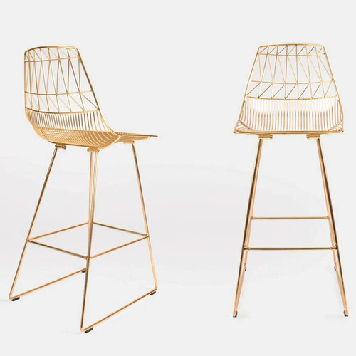 Lucy Wire High Chair Barstuhl Gold mieten | Hochzeiten und Events