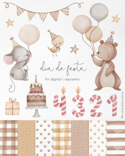 Kit Digital Dia De Festa Ni Estudio Criativo