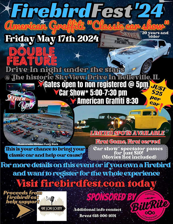 2024 Drive In Car Show | FirebirdFest 2025