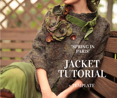 Video Tutorial: Spring in Paris Jacket in Green+Template | WoolWonders.com