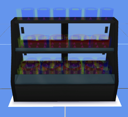 Decluttered & Slotted Display Shelve & Food Cases