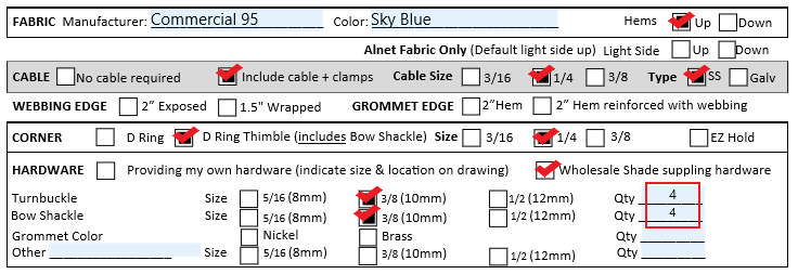 Order | Wholesale Shade