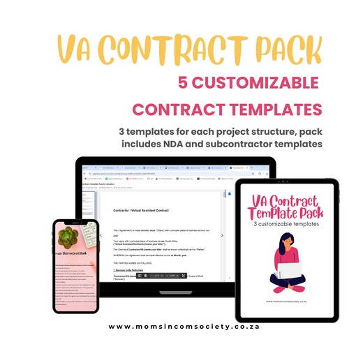 VA Contract Template Pack | Moms Income Society