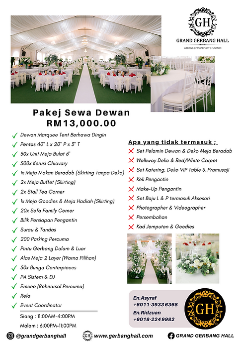 Pakej | Grand Gerbang Hall