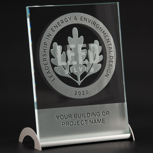 Personalized small desktop award 22 x 16 cm | sign of green