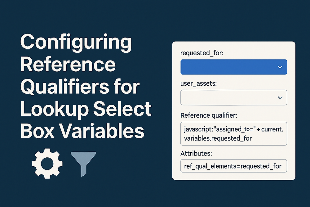 Using Reference Qualifiers with Lookup Select Box Variables in ServiceNow