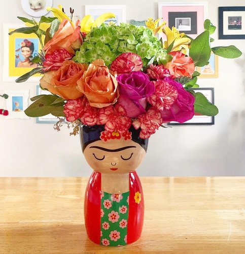 FRIDA KAHLO RED VASE LARGE | makeupamess