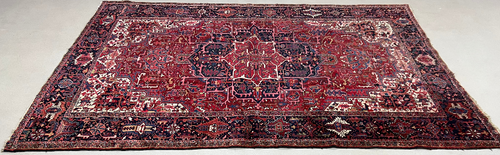 Stunning Hand-Woven Vintage Rug | Persian Heriz Rug | Size 9x13 | Free ...