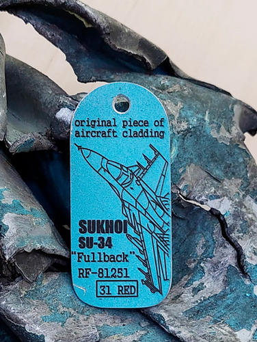 Original SU34 Aircraft Skin Keychain. Made in Russia Recycled in ...
