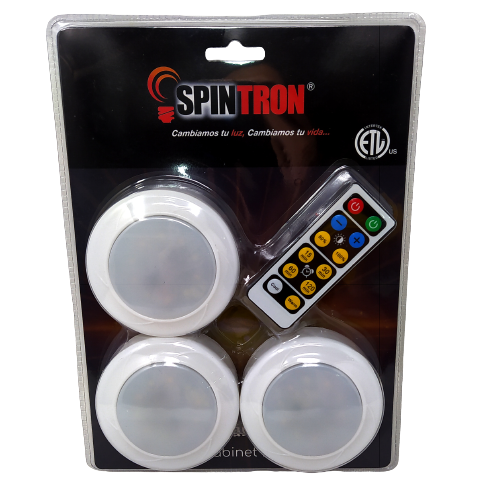 Lámparas LED para Gabinetes 3Pzs Spintron | Electrocable