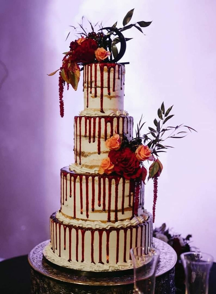 Fresh Flowers On Cake