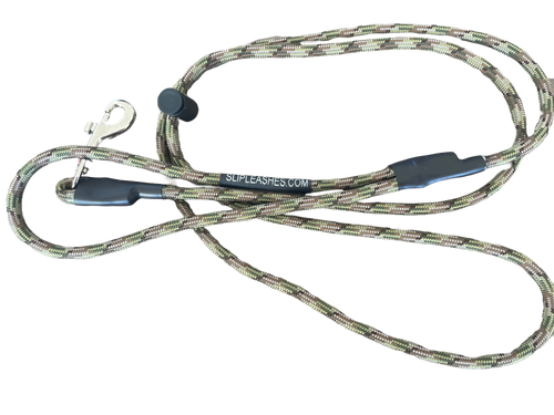 Multi Cam Slip Leash with a Clip | SlipLeashes.com