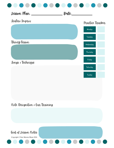 2024-2025 Lesson Plan Templates | New Mercies Music