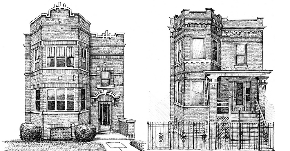 El Two-Flat de ladrillo de Chicago (y sus primos)