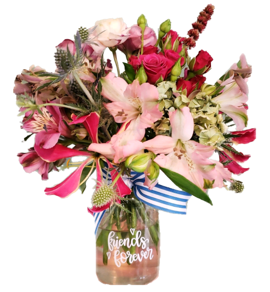 Pote de vidro com flores | tuttiflora delivery