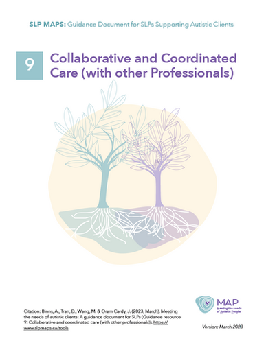 Guiding Principle 9: Collaborative & Coordinated Care | SLP MAPs