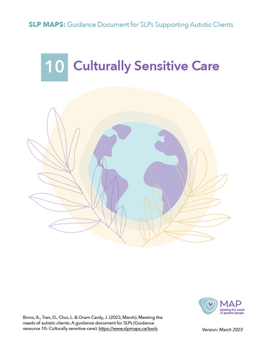 Guiding Principle 10: Culturally Sensitive Care | SLP MAPs