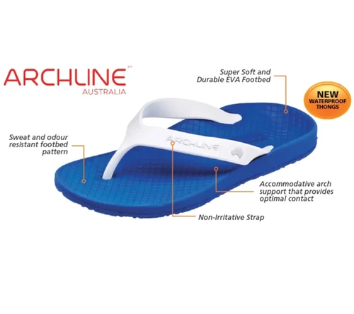 ARCHLINE ORTHOTIC THONGS - BLUE/ WHITE | Trimax Healthcare