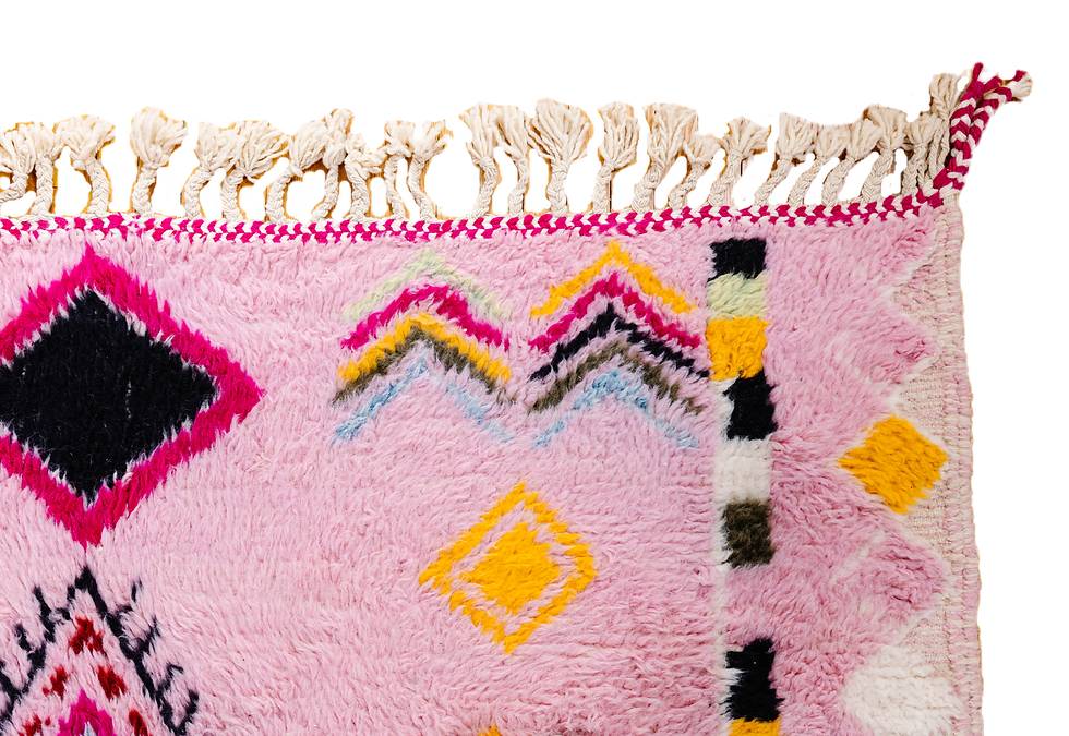 Handmade Moroccan Pink Rug | Rail + Stile
