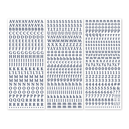 Navy Classy Mini ABC/123 Stickers (3/pk) | website