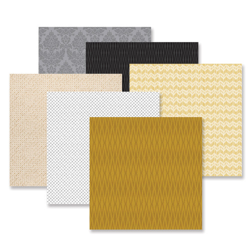 Silver & Gold Tone-on-Tone Paper Pack (12/pk) | website