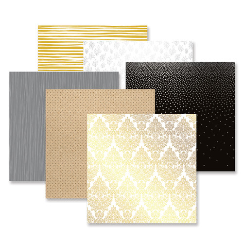 Silver & Gold Foiled Accent Paper Pack (12/pk) | website