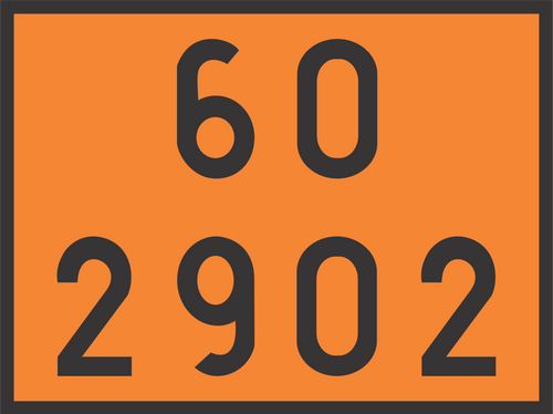 Placa e Adesivo: Painel de Segurança - Número de Risco ONU Numerado ...