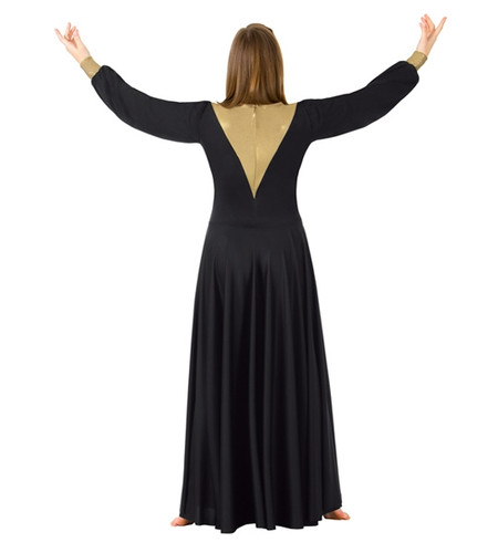 BT5196 Metallic Back Dress | Dance Fashions Warehouse