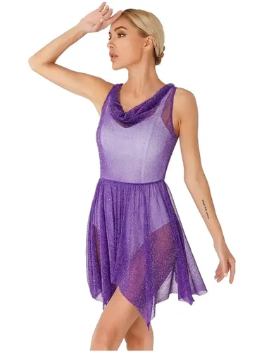iE807 Sparkle Drape Neck Overlay | Dance Fashions Warehouse