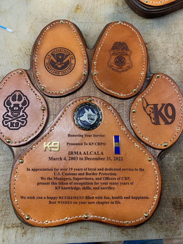 K9 Paw Plaques | Muddy River Leather
