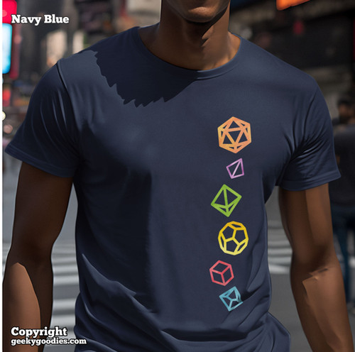Watercolour Adventuring Dice Men's / Unisex T-Shirts | Geeky Goodies