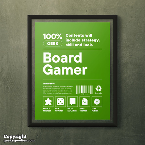 Anatomy of a Board Gamer Posters | Geeky Goodies