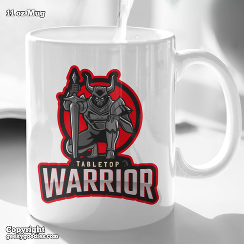 Tabletop Warrior Coffee Mugs | Geeky Goodies