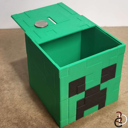 Minecraft Creeper Piggy Bank | 3D Gene Designs