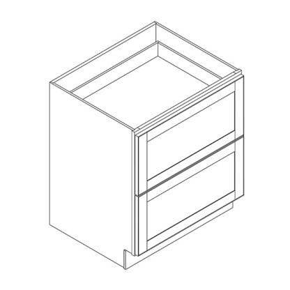 DC230 - Two Drawer Base Cabinet 30"W | RTA Cabinets Ohio