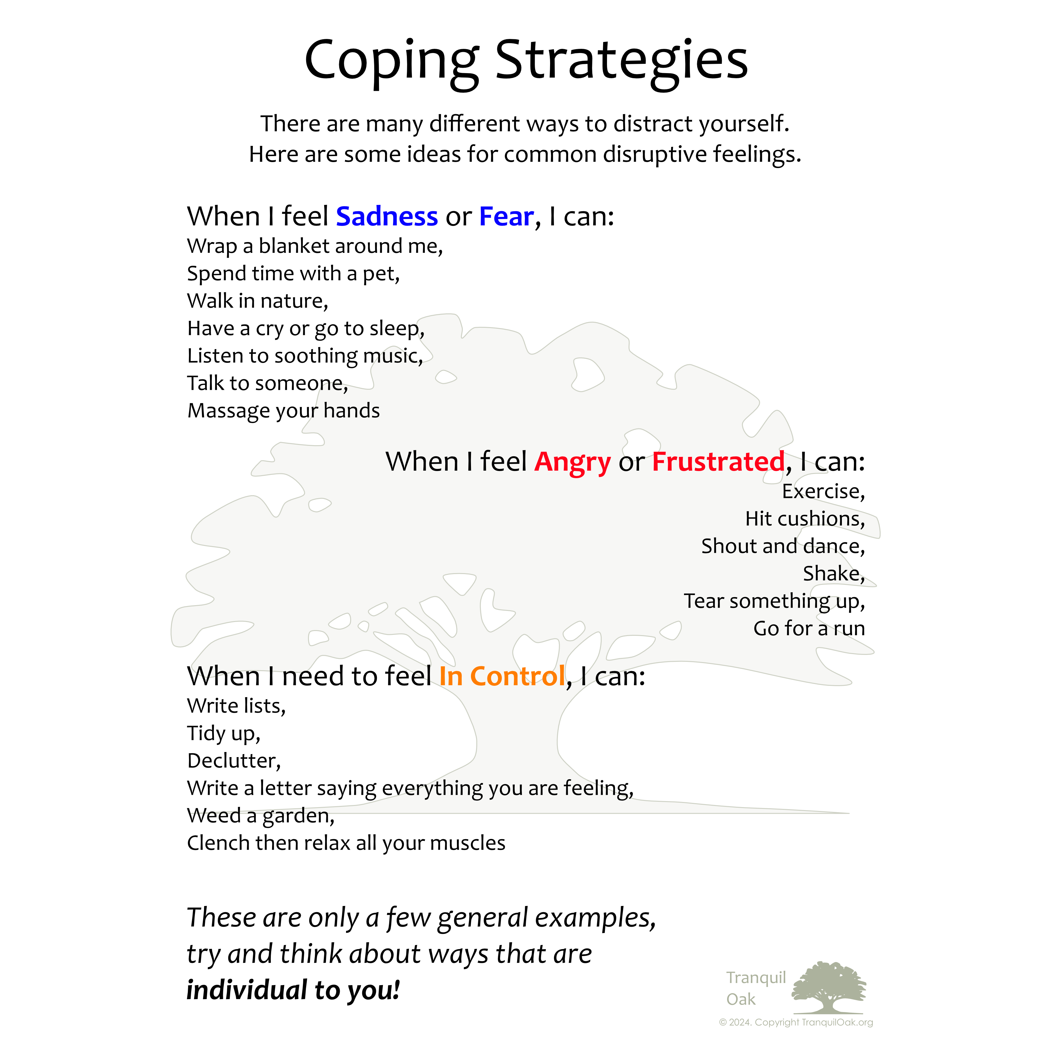 Coping Strategies | Tranquil Oak