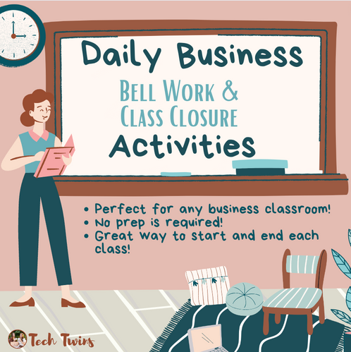 Personal Finance Daily Business Bell Work and Class Closure Activities ...