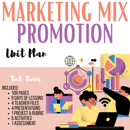 Marketing Mix - Promotion Unit Plan | Tech Twins