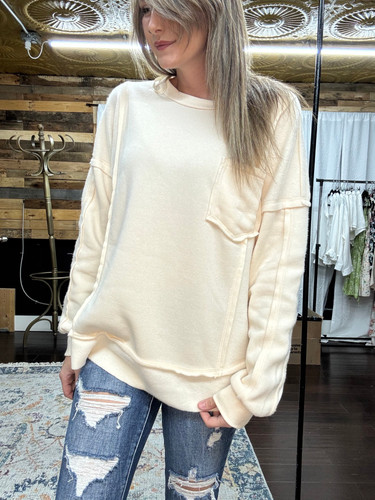 Oversized Cream Top | Mysite