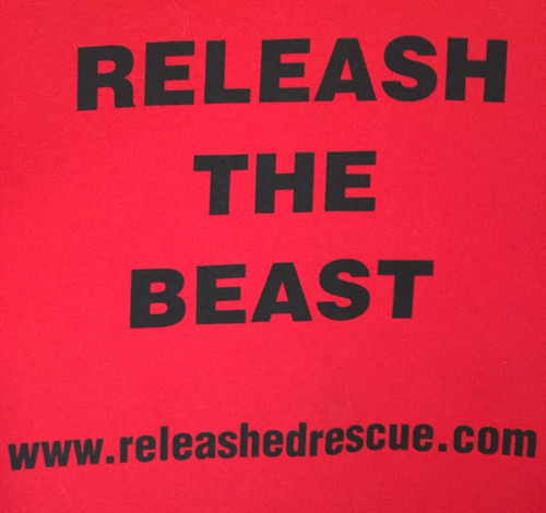 Red "Releash the Beast" T-Shirt | releashed-rescue