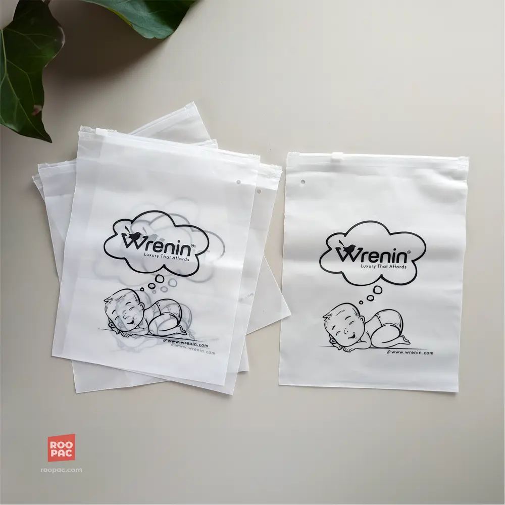 Custom Printed Frosted Zip Lock Pouches Buy Online | Misty Bags by Roopac