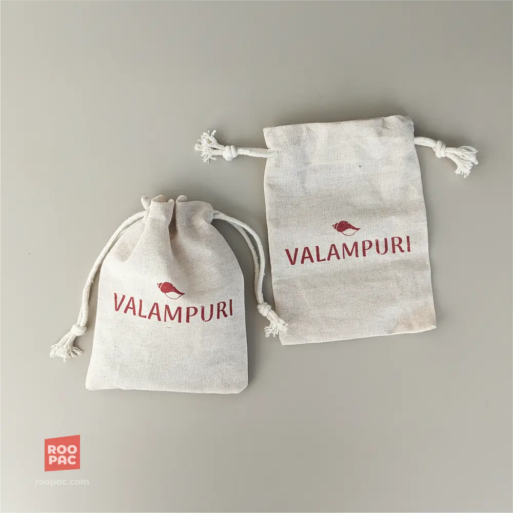 Customized Cotton Drawstring Pouch | Best for Jewelry & Gifts