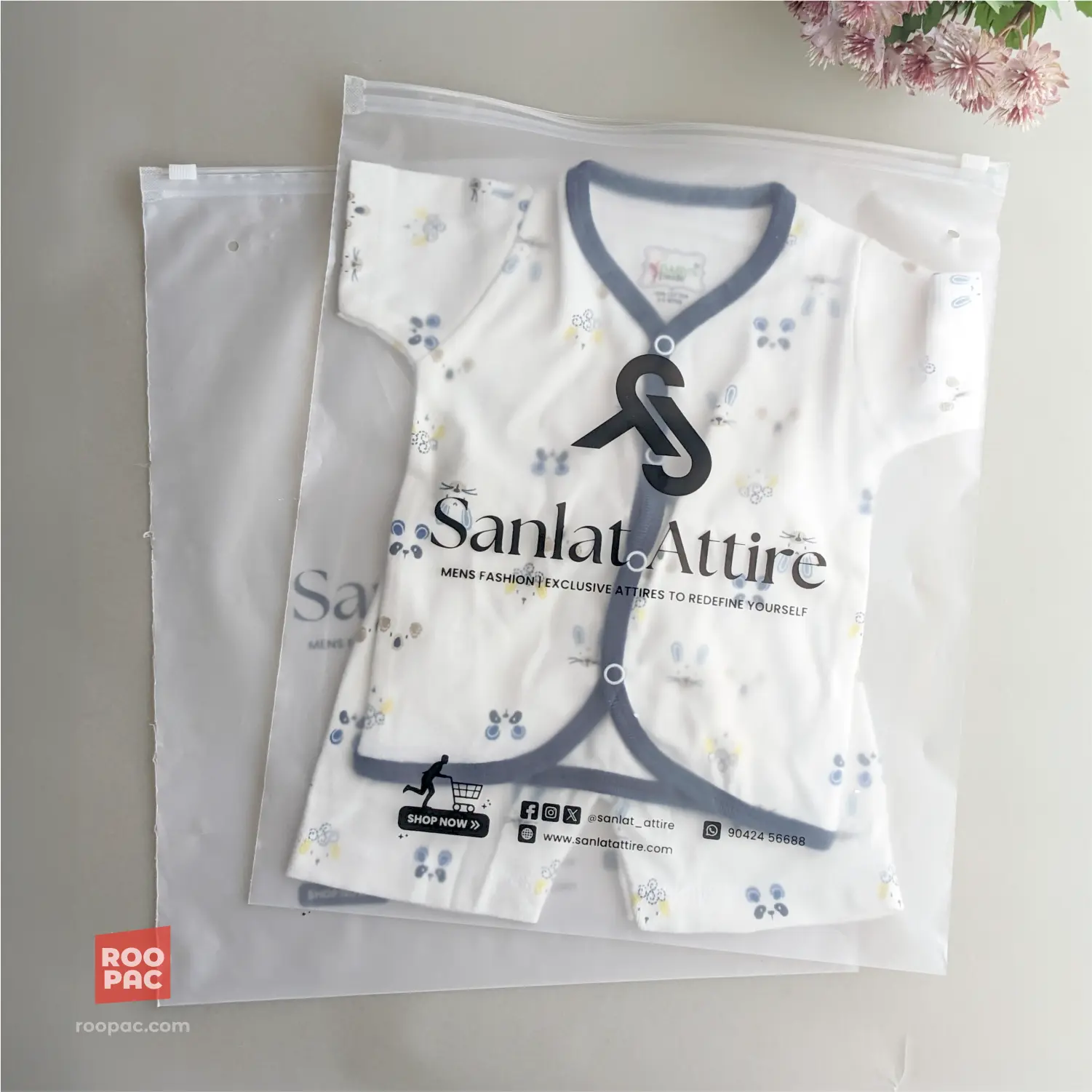 Custom Printed Frosted Zip Lock Pouches Buy Online | Misty Bags by Roopac