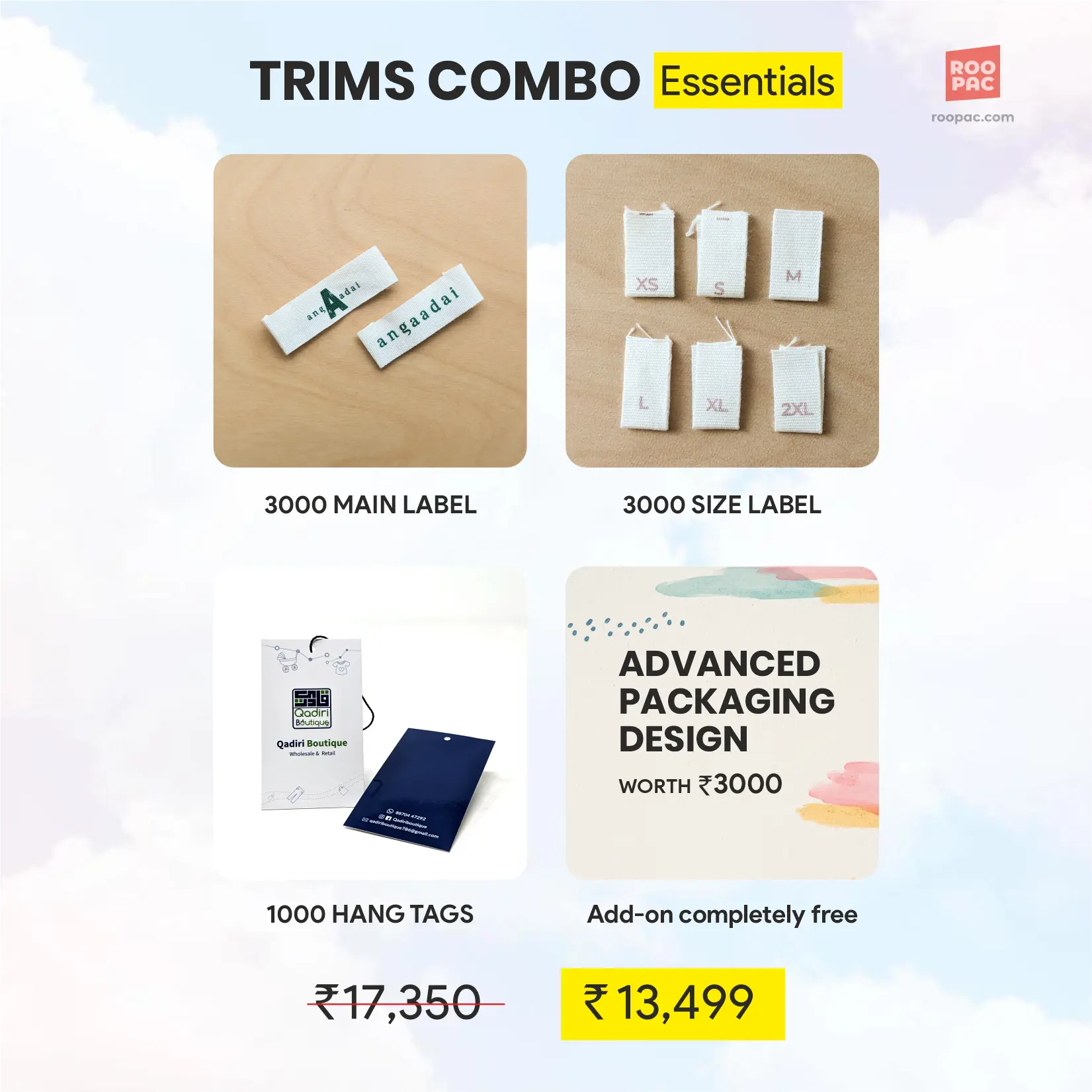 Trims Combo - Essentials & Elite Packs for Garment Manufacturers
