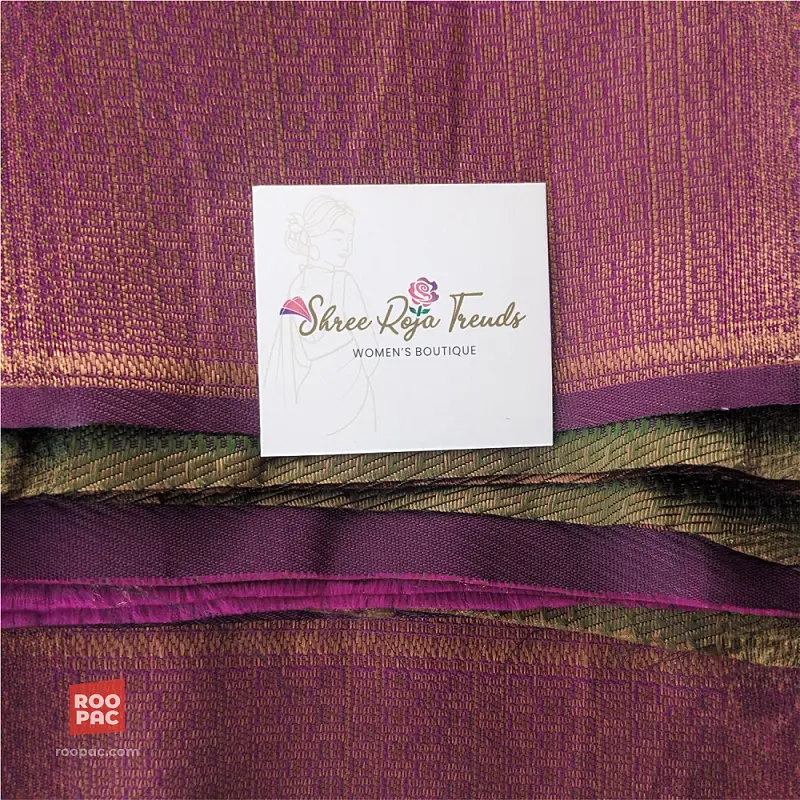 Elegant Foldable Saree Tags | Custom Branding for Boutiques